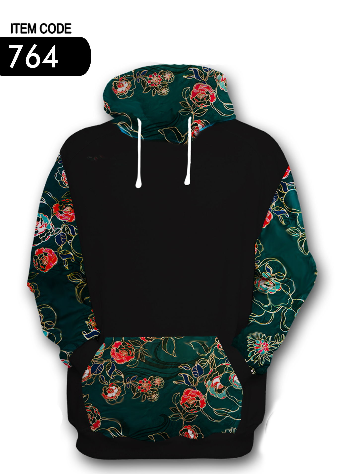 Black Lotus Hoodie (BLACK, SUBLIMATION) (StreetFit Collection ...